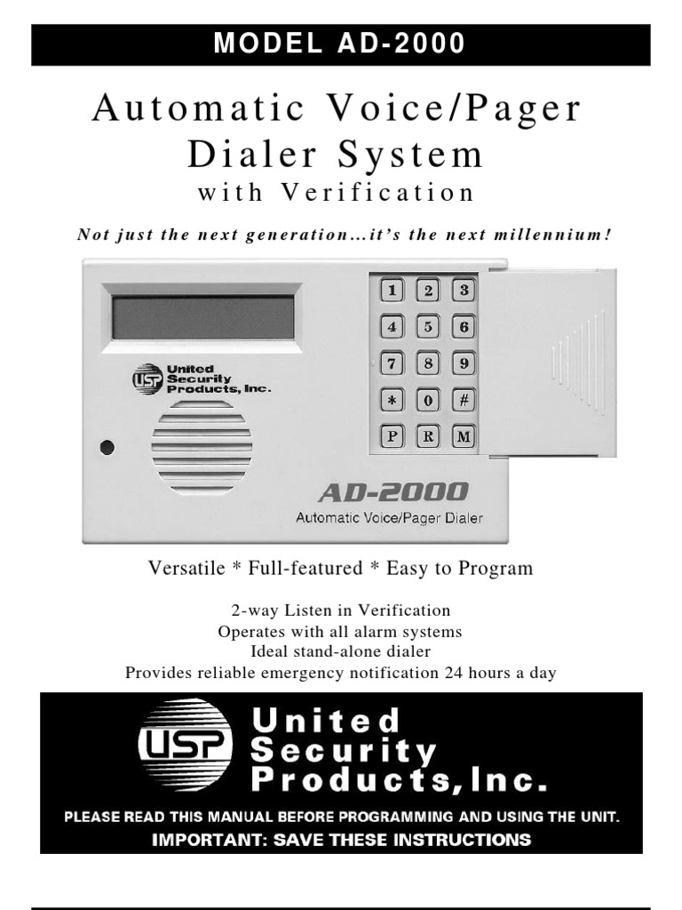 Scientemp - MODEL AD-2000 Automatic Voice/Pager Dialer System With ...
