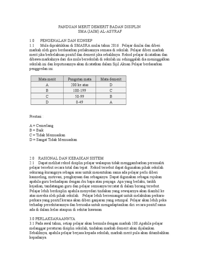 Merit Demerit Smasra | PDF