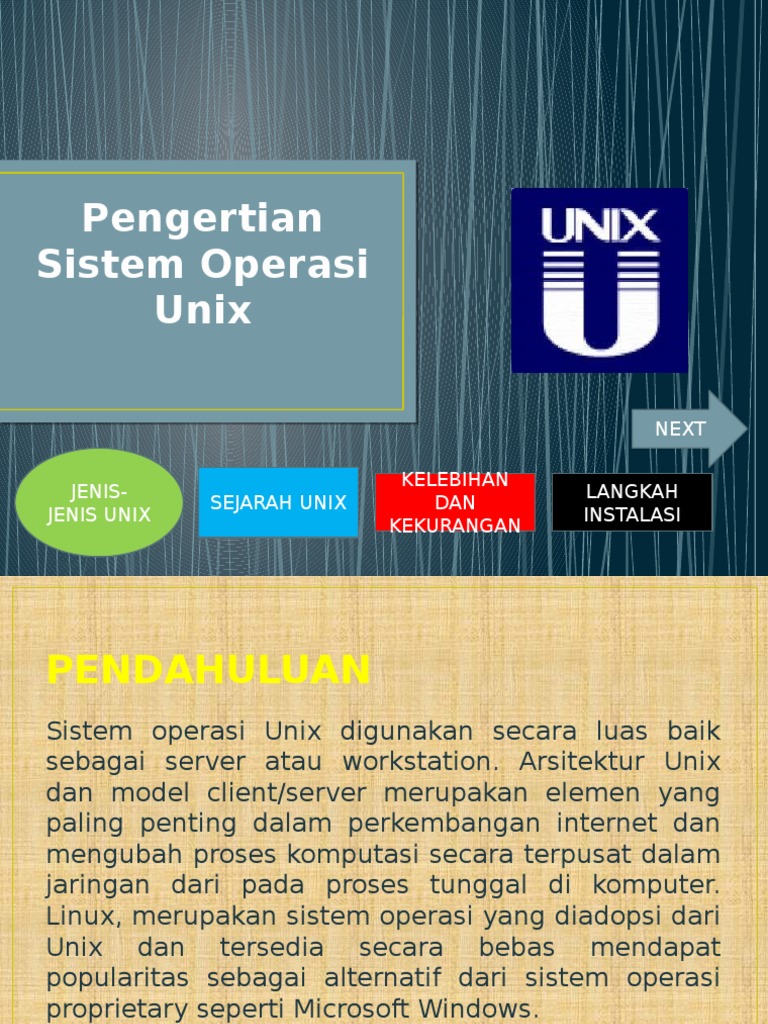 Jenis Jenis Sistem Operasi Unix