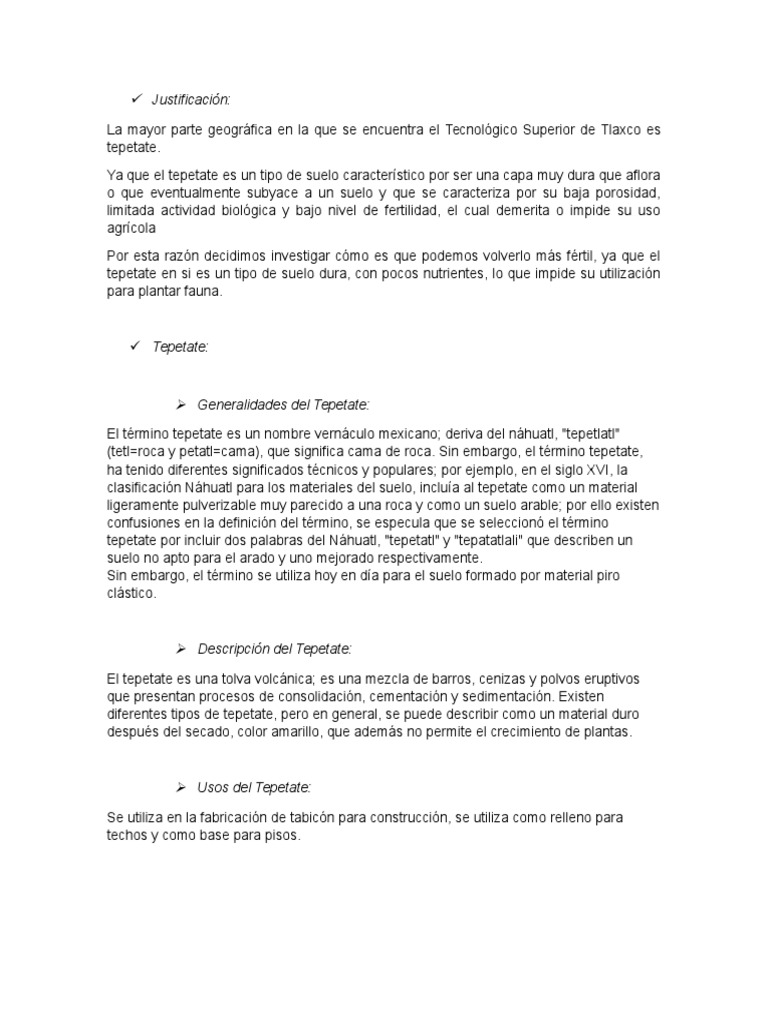 Tepetate | PDF | Suelo | Compost