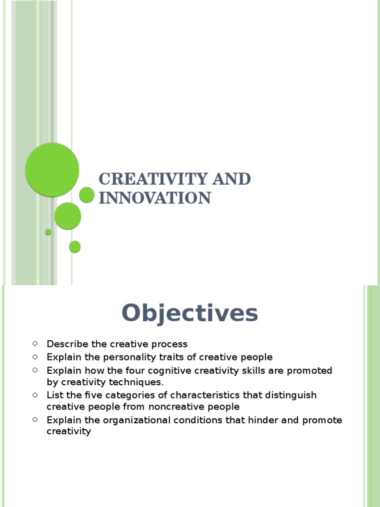 Creativity and Innovation | PDF | Creativity | Motivation
