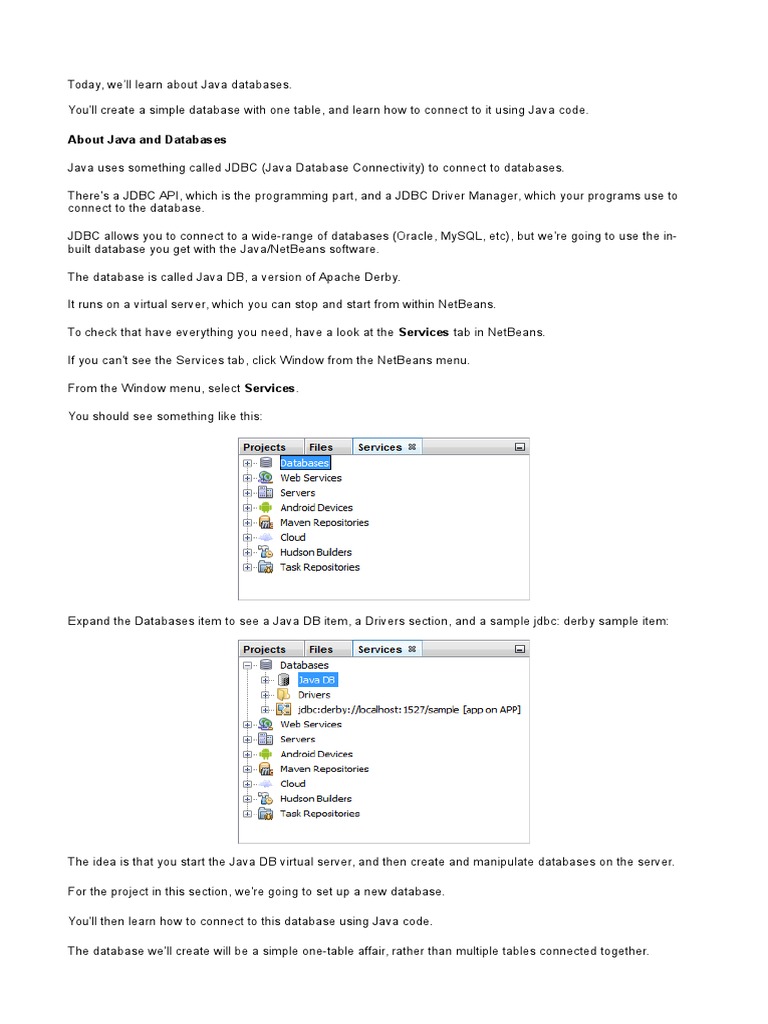 About Java and Databases | PDF | Sql | Database Index