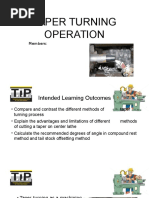 Taper Turning by Tail Stock Offset Method | PDF