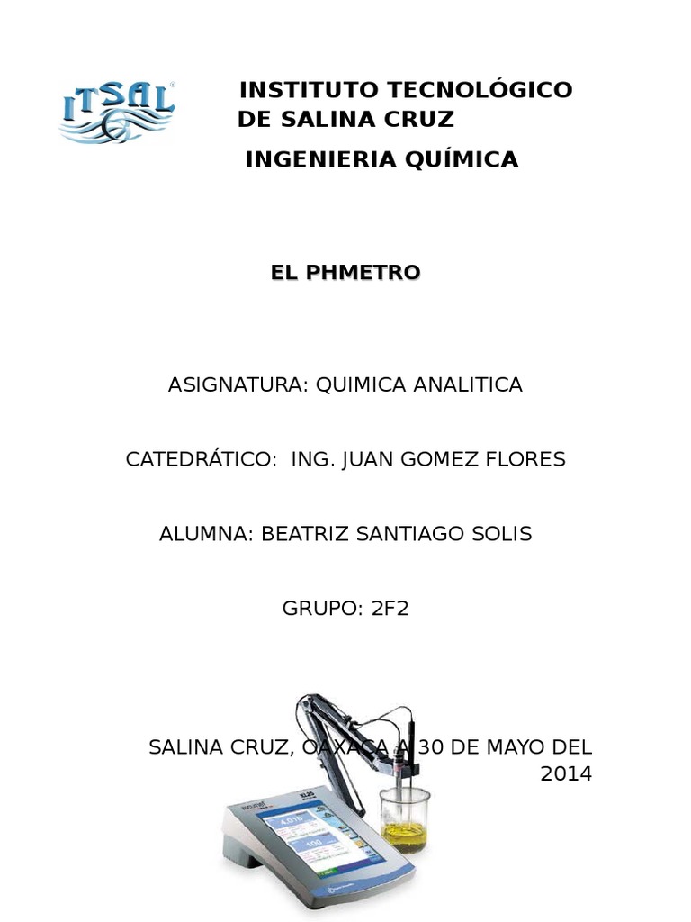 El Phmetro | PDF | Ciencias fisicas | Física Aplicada e Interdisciplinaria