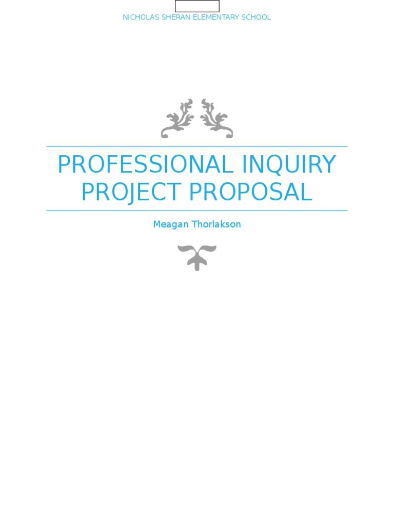 Professional Inquiry Project Proposal | PDF