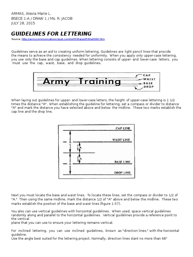 Guidelines For Lettering | Letter Case | Alphabet