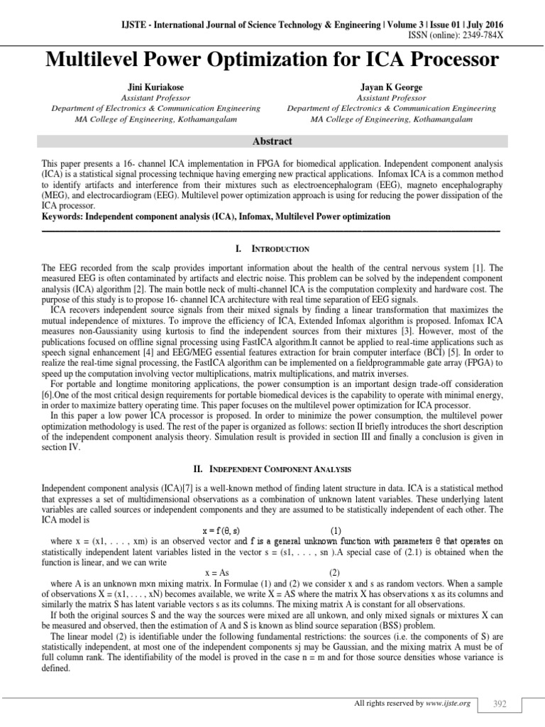 Multilevel Power Optimization for ICA | PDF | Field Programmable Gate ...