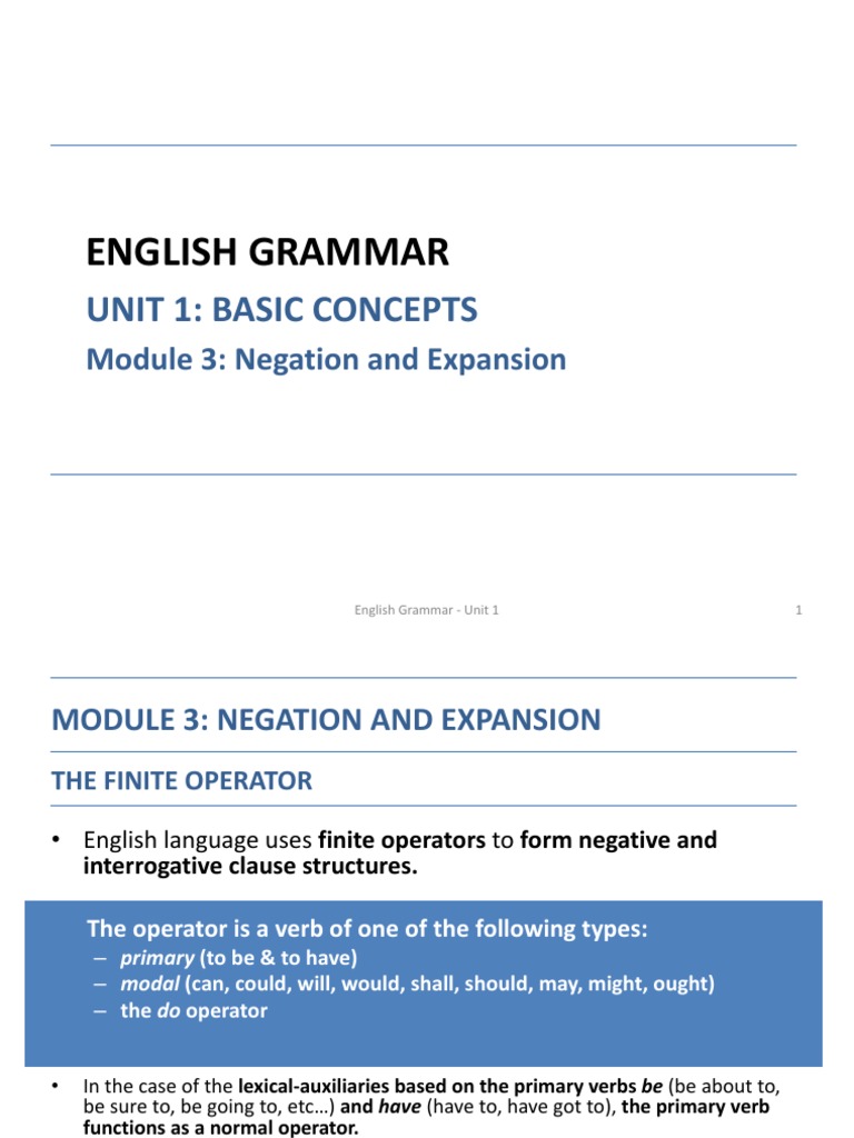 English Grammar UNIT_1_m3 | Clause