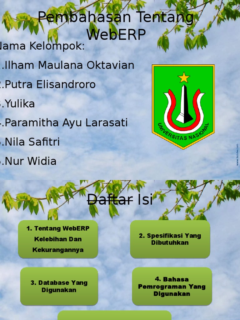 Pembahasan Tentang WebERP | PDF