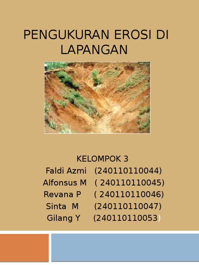 Pengukuran Erosi Di Lapangan | PDF