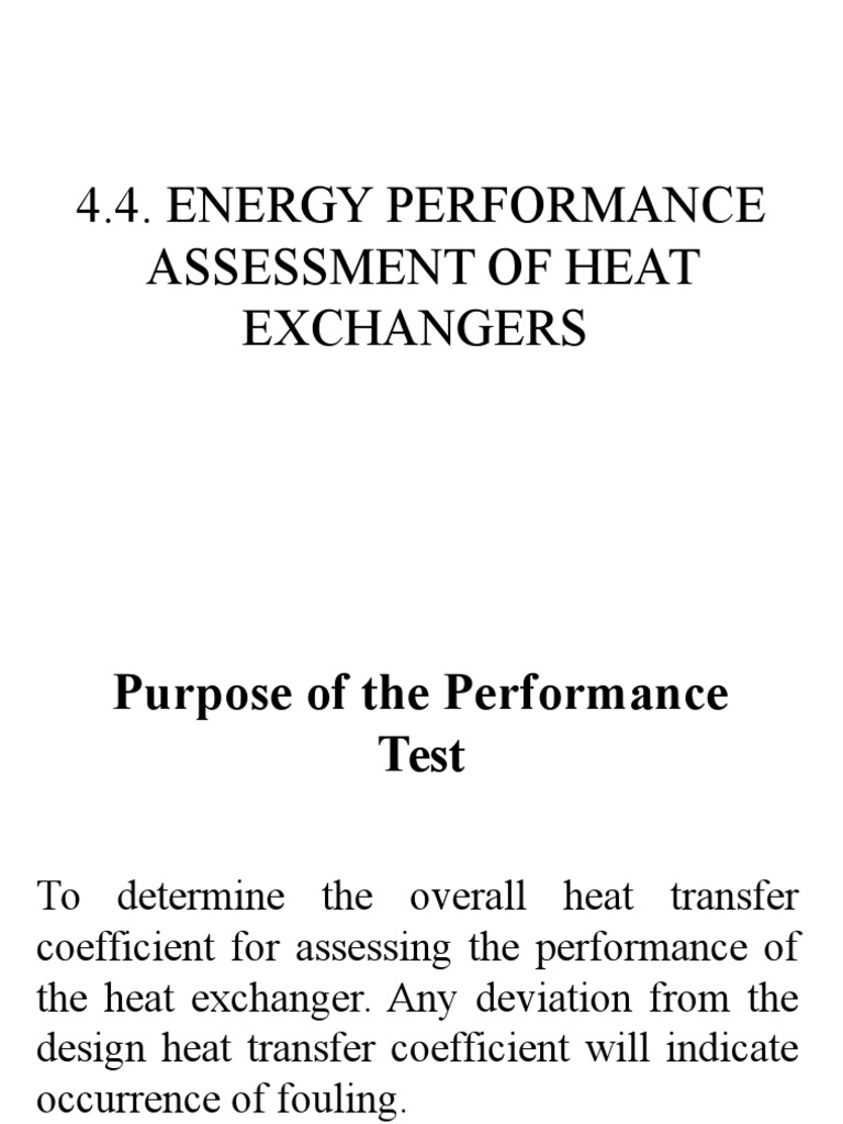 Heat Exchanger Performance Assessment | PDF | Heat Transfer | Heat ...