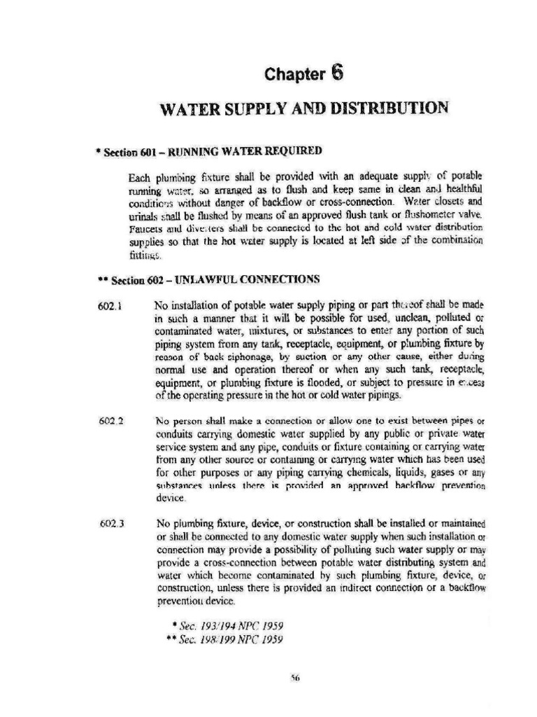 009 Chapter 6-Water Supply and Distribution | PDF