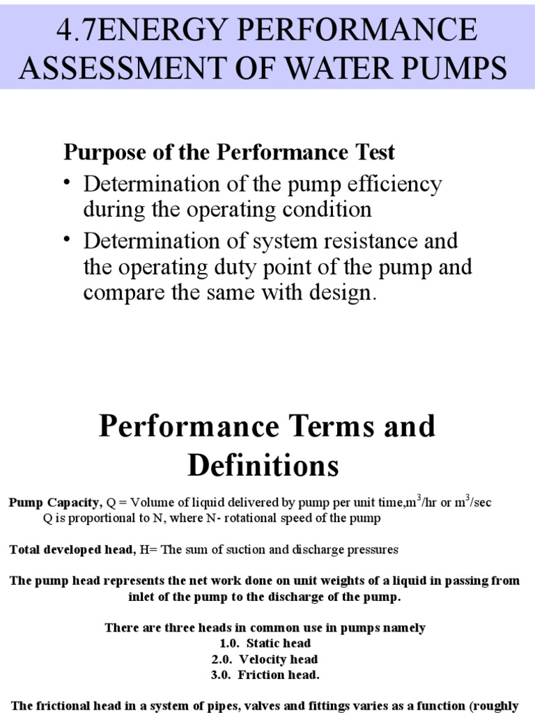 Assessment of Water Pumps | Download Free PDF | Flow Measurement | Pump