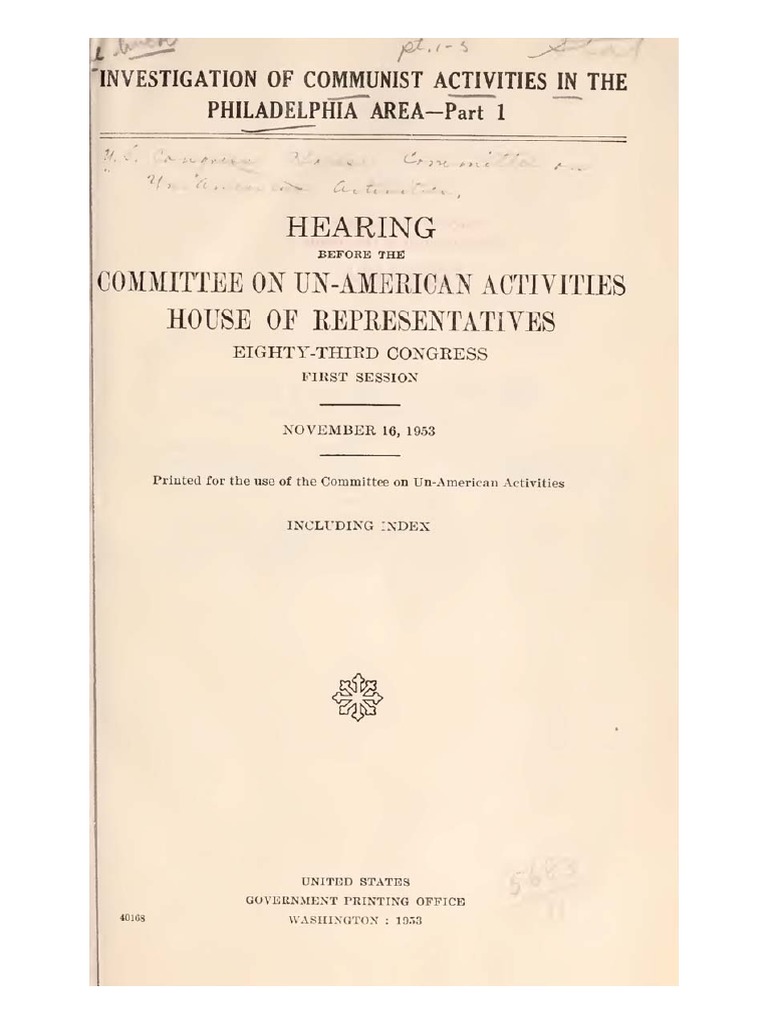 Bella Dodd Before The HUAC | PDF | House Un American Activities ...