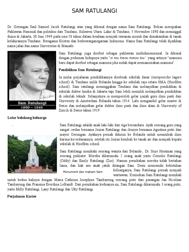 Artikel Sam Ratulangi | PDF | Politik