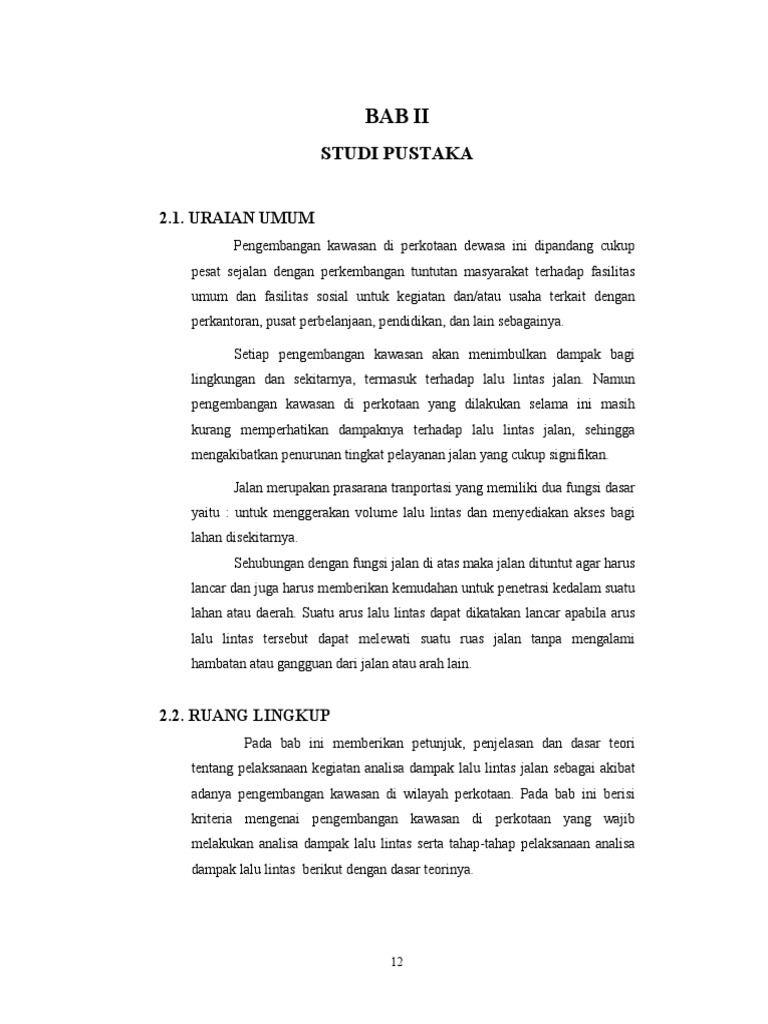 Contoh Andalalin PDF | PDF