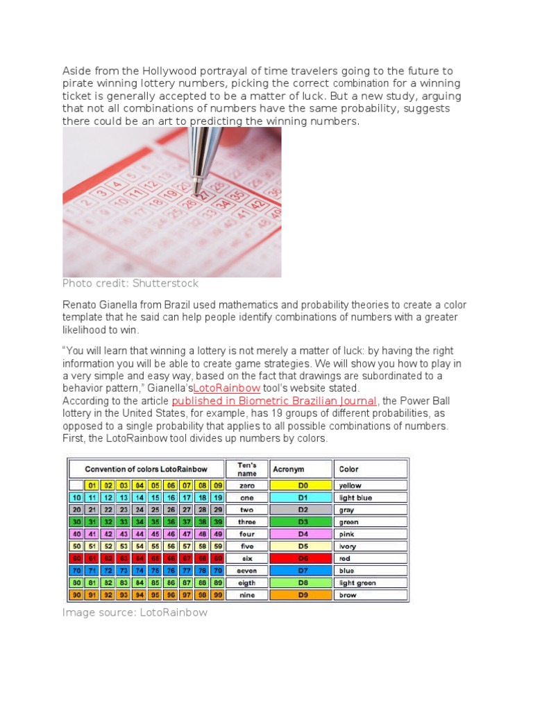 Winning Lottery | PDF | Lottery | Probability