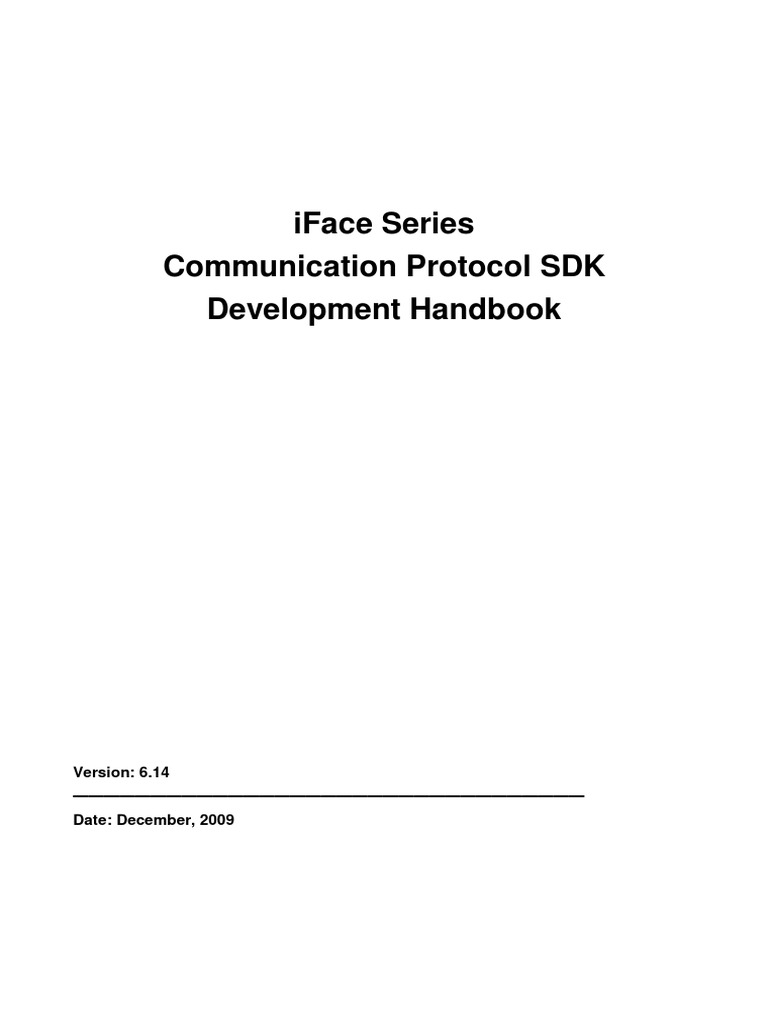 Iface SDK Manual | PDF | Parameter (Computer Programming) | Pointer (Computer Programming)