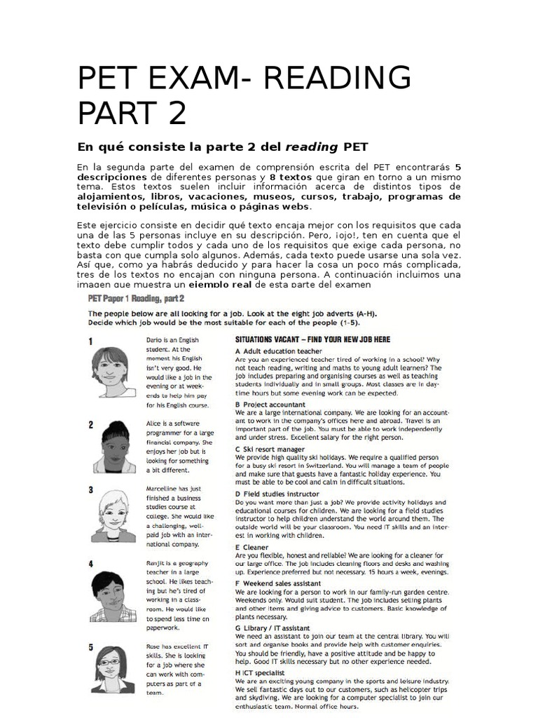 PET EXAM Reading Part 2 | PDF | Science | Ciencia filosófica