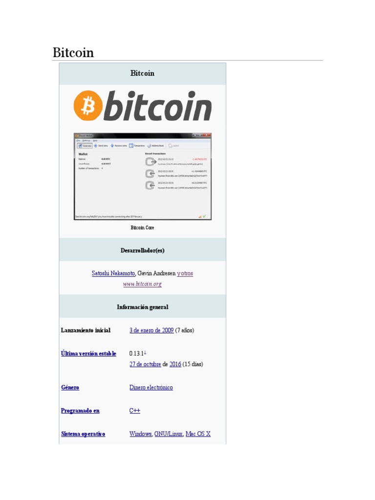 Introducción a Bitcoin y su Protocolo | PDF | Bitcoin | Mac OS