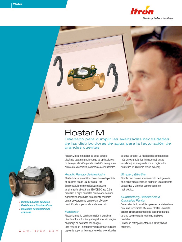 Medidor Itron Flostar M PDF | PDF | Engranaje | Agua