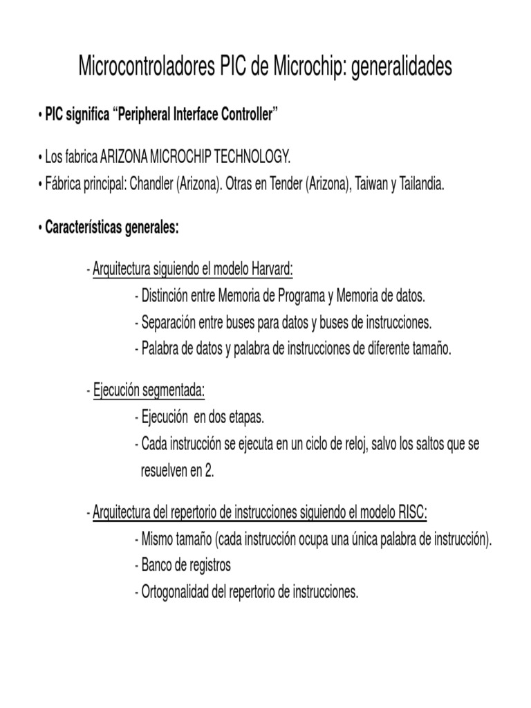 Teoria13 Pic 2014 PDF | PDF | Microcontrolador Pic | Microcontrolador