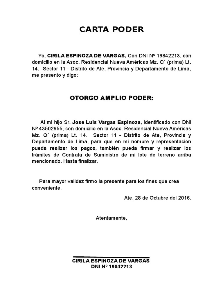 Carta Poder | PDF