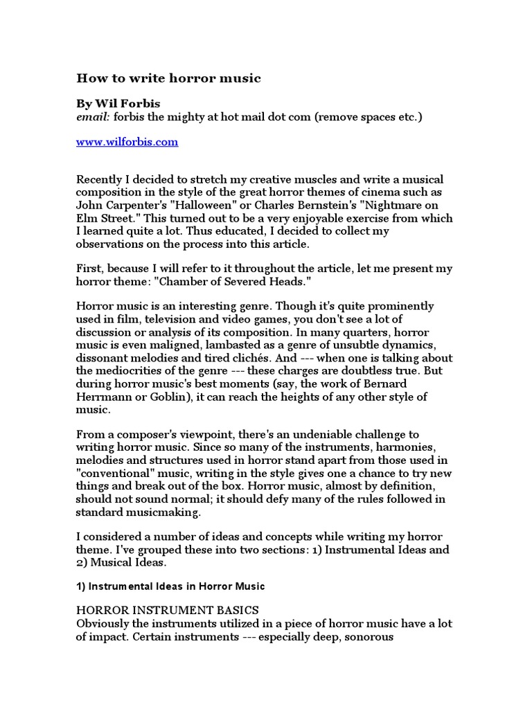 Exploring the Dark Arts: Techniques for Crafting Unsettling Horror ...