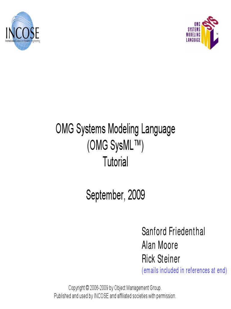 SysML Tutorial Final 090901 PDF | PDF