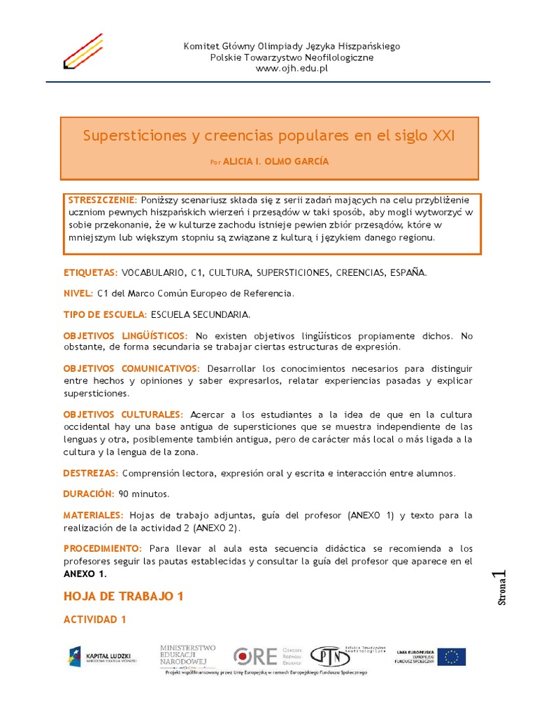 Supersticiones y Creencias en España | PDF | Supersticiones | Suerte