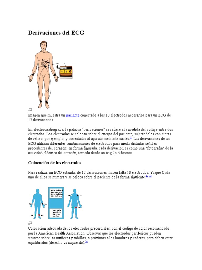 Derivaciones Del ECG | PDF | Electrocardiografia | Corazón