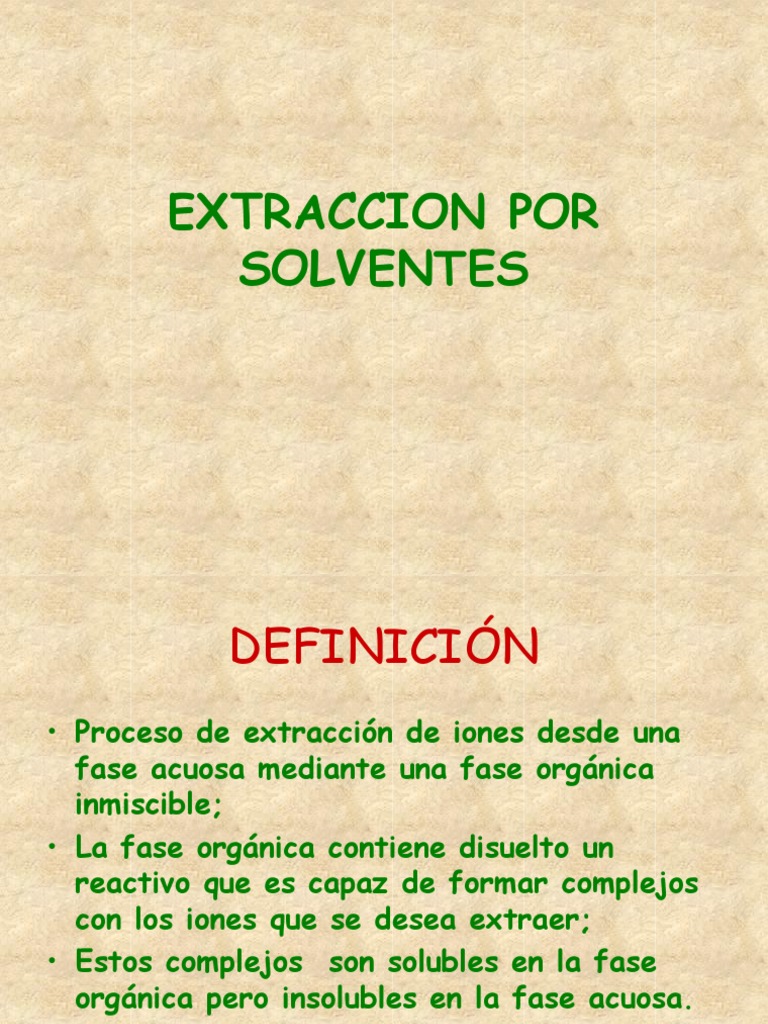 Proceso de Extracción por Solventes | PDF | Solvente | Cobre