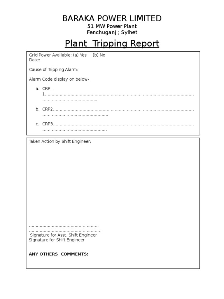 Plant Trip Report | PDF