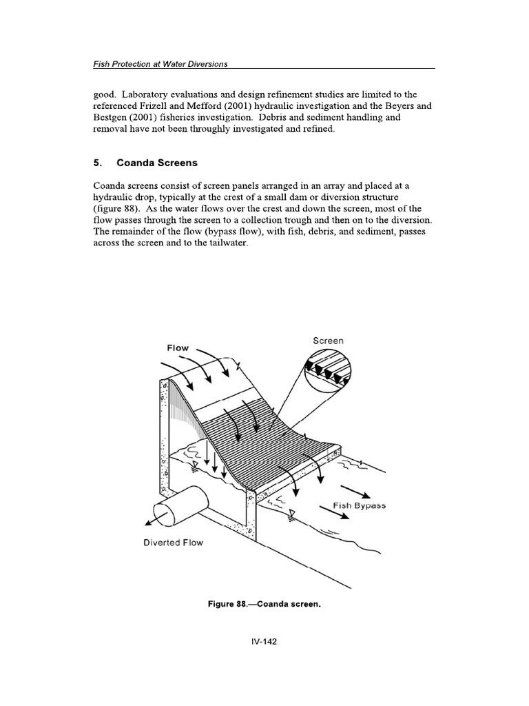 PDFC-Fish Protection at Water Diversions - Coanda Screens | PDF