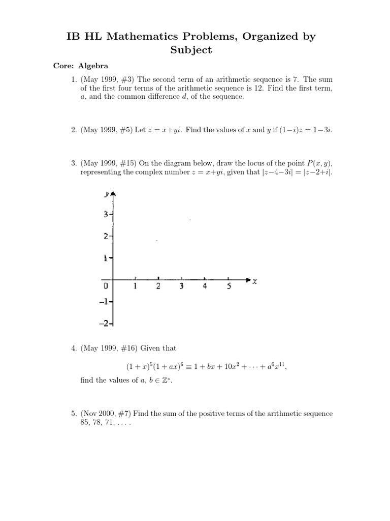 IB HL Math Problems | PDF | Trigonometric Functions | Matrix (Mathematics)