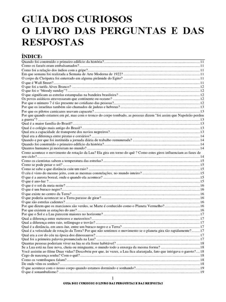 Livro De Perguntas E Respostas Pdf Gatos Lua