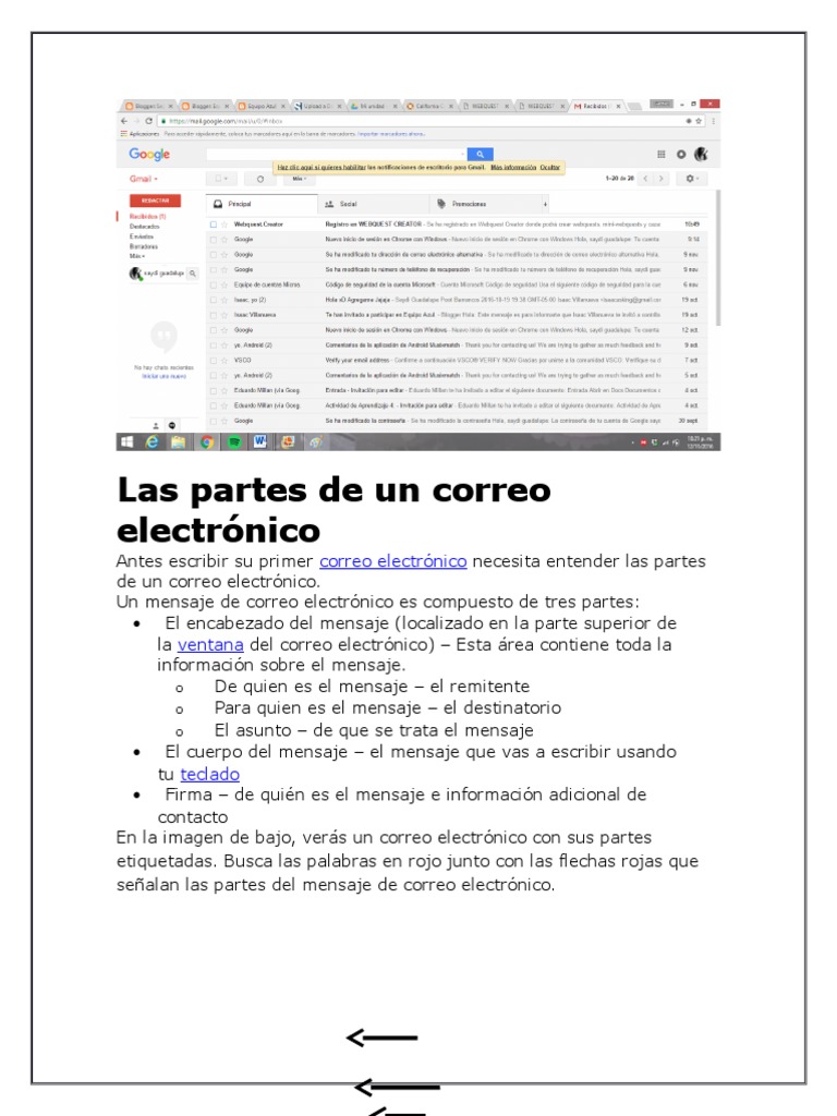 Partes de un Correo Electrónico | PDF