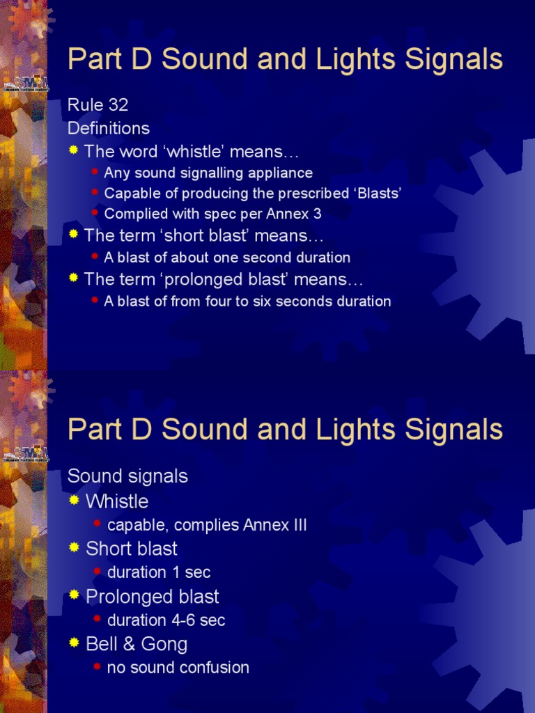 ROR - 3238 Sound and Lights Signals | PDF | Watercraft | Water Transport