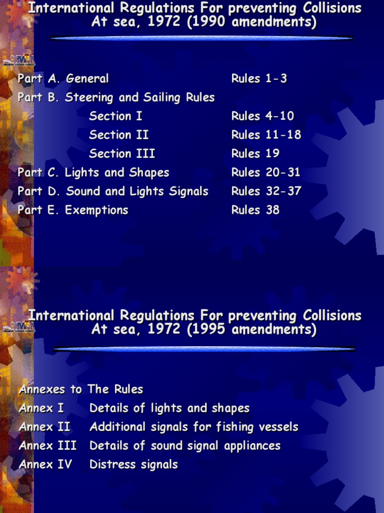 ROR - 110 International Regulations For Preventing Collisions at Sea ...