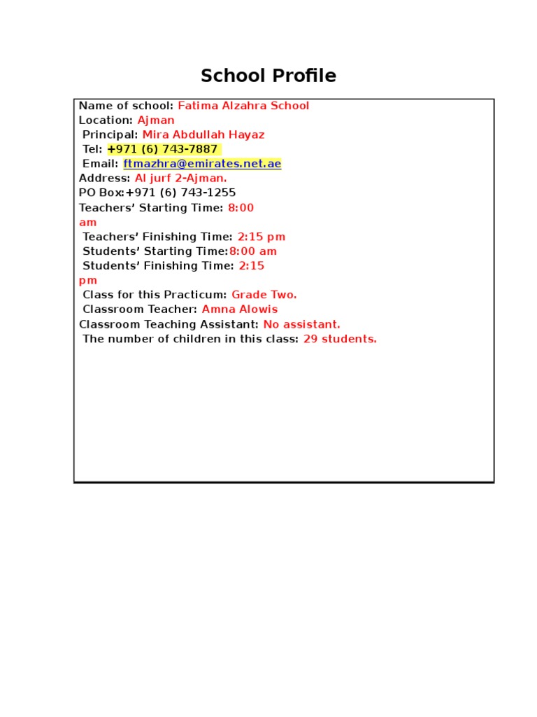 School Profile | PDF