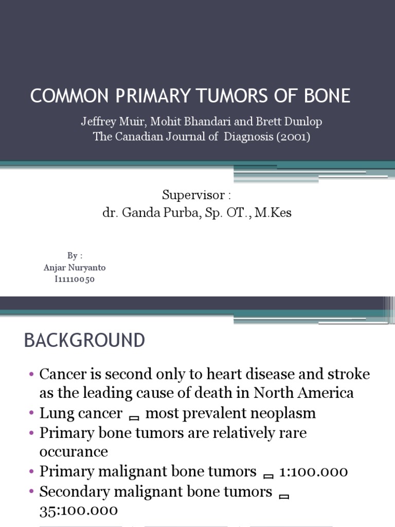 Classification and Diagnosis of Common Primary Bone Tumors: Insights ...