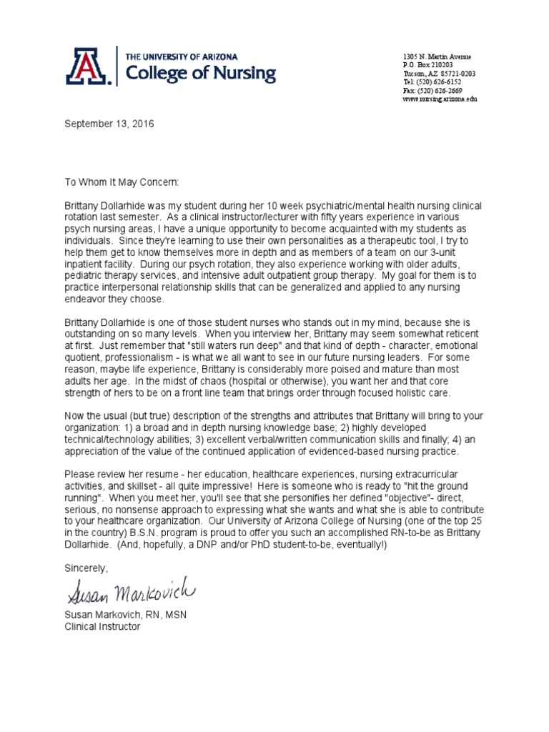 Susan Letter of Recommendation | PDF | Psychiatric And Mental Health ...