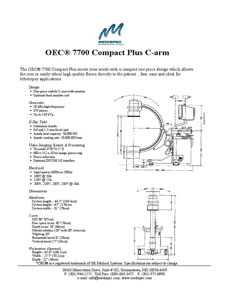 OEC 7700 Specs | PDF | Computers | Technology & Engineering