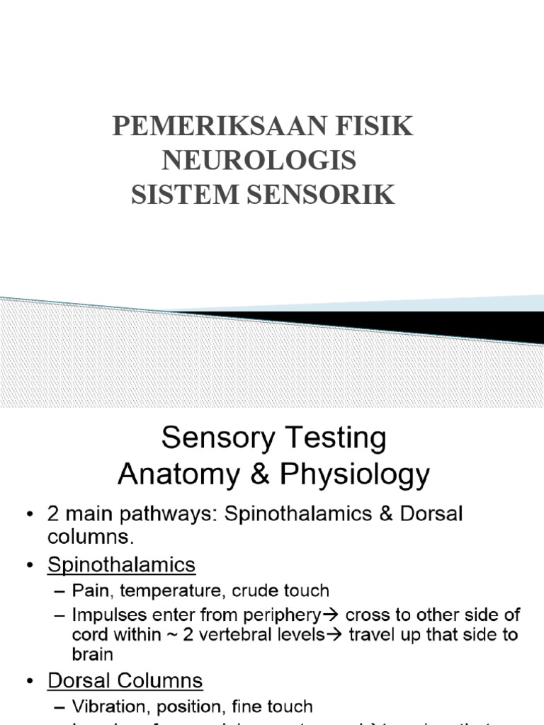 Pemeriksaan Hipalgesia dalam Neurologi | PDF | Pengembangan Diri