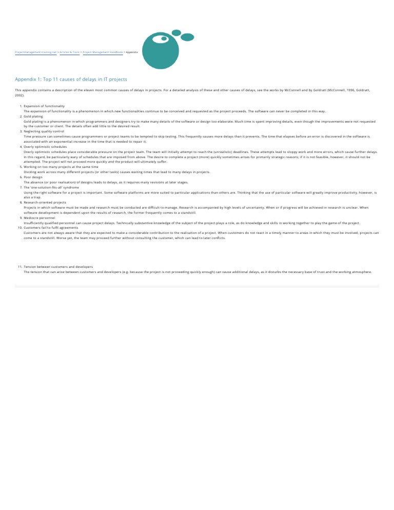 Appendix - Projectmanagement-Training | Download Free PDF | Programmer ...