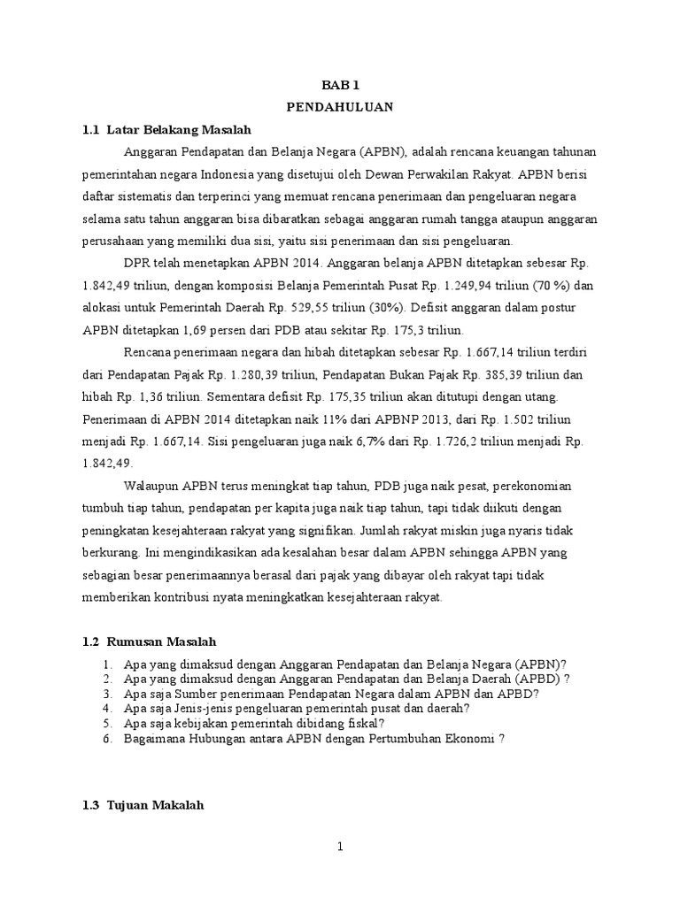 APBN dan APBD: Pengertian dan Fungsi | PDF
