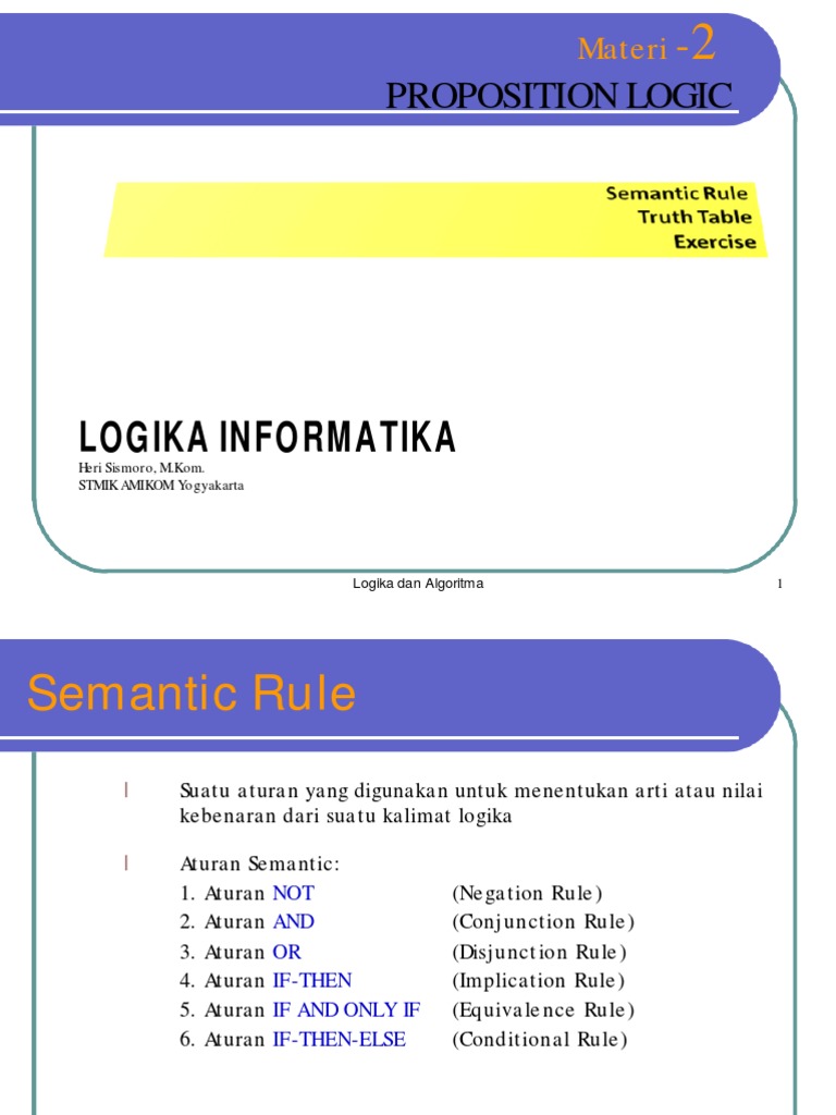 Logika Informatika 2 | PDF | Sains & Matematika | Komputer