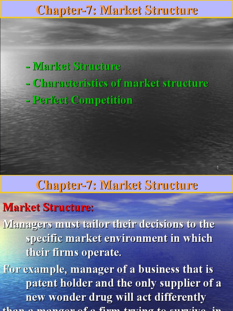 Market Structure - Characteristics of Market Structure - Perfect ...