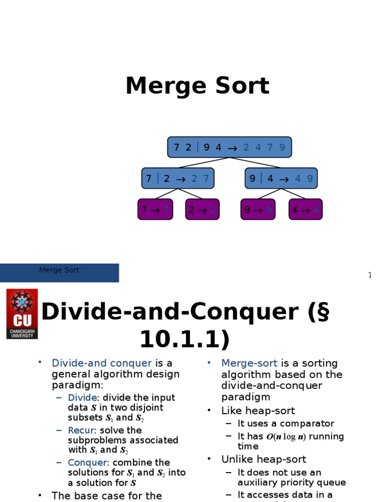 © 2004 Goodrich, Tamassia Merge Sort 1 | PDF | Teaching Methods & Materials