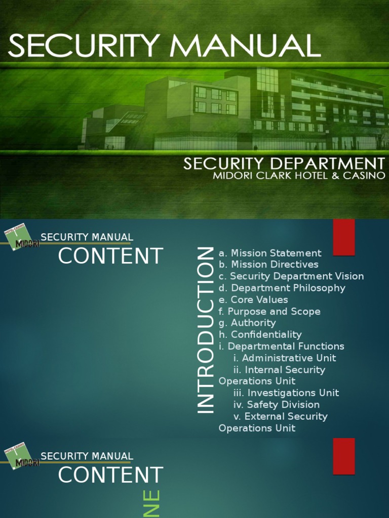 Manual Presentation | PDF | Security Guard | Safety